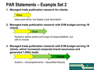 Brian Boer's Power PAR Statements and Stories | PPT