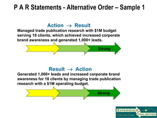 Brian Boer's Power PAR Statements and Stories | PPT