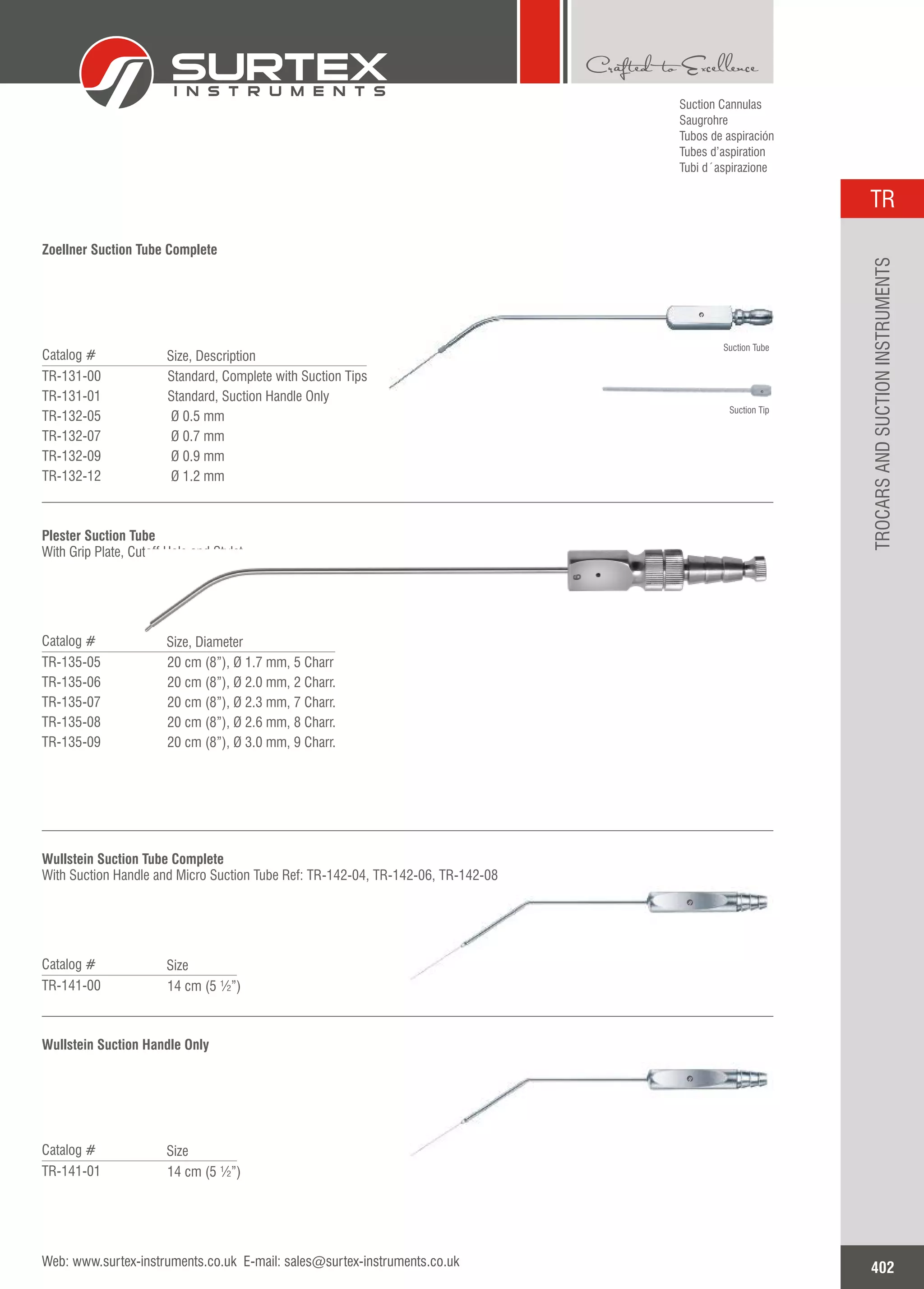 TROCARS, SUCTION TUBES, CANNULAS | PDF
