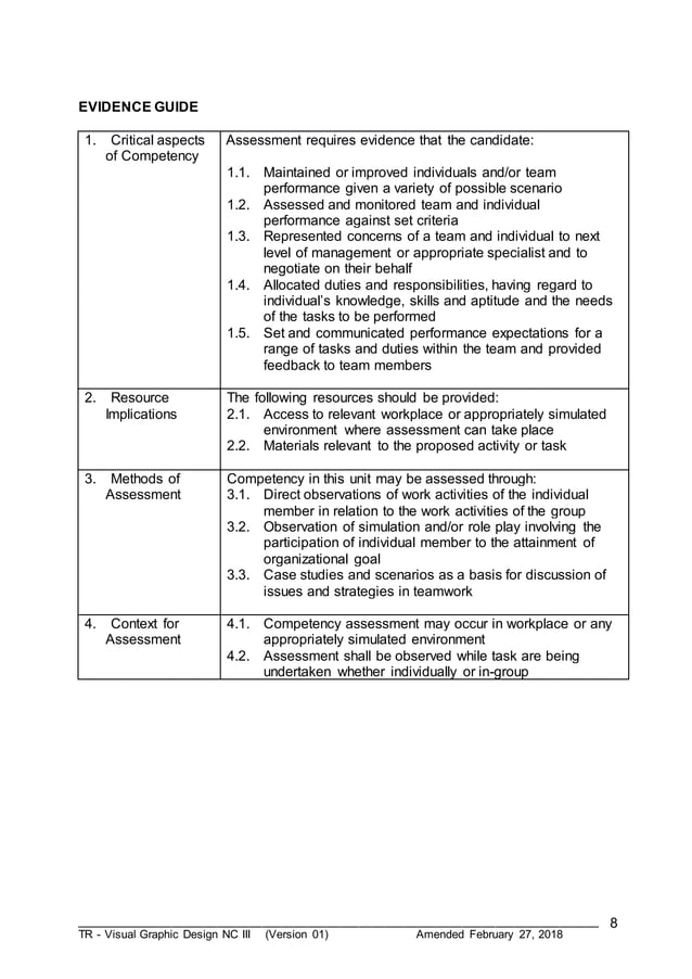 TR - Visual Graphic Design nc iii | DOC