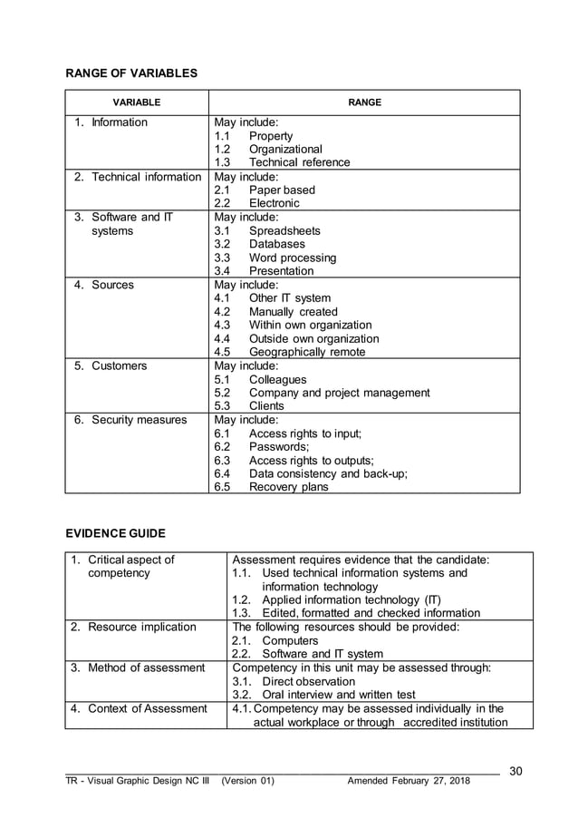 TR - Visual Graphic Design nc iii | DOC