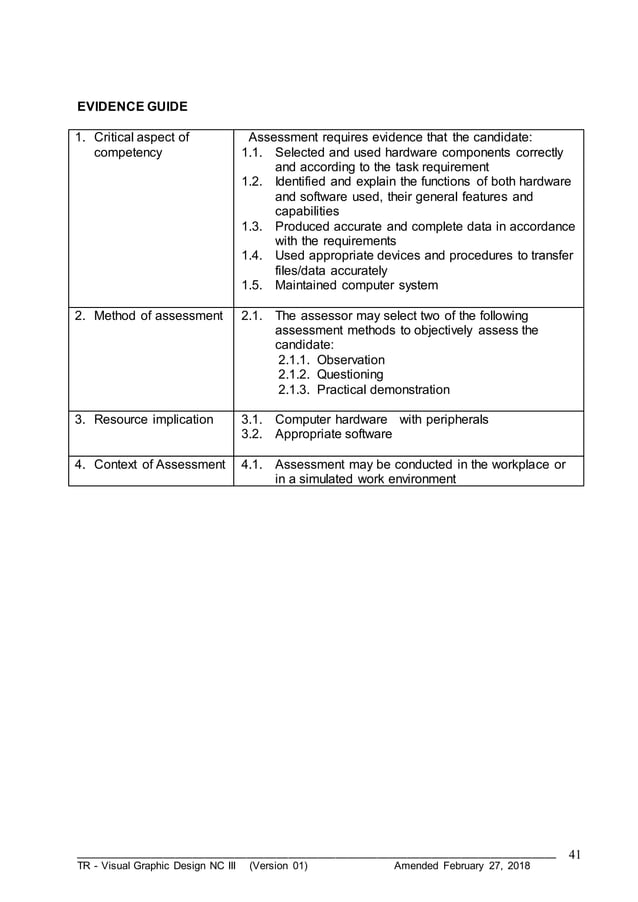 TR - Visual Graphic Design nc iii | DOC