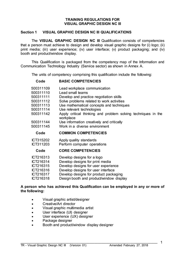 TR - Visual Graphic Design nc iii | DOC