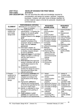 TR - Visual Graphic Design nc iii | DOC