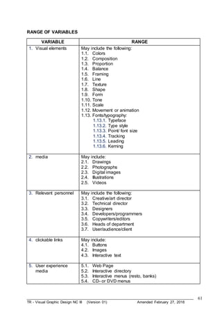 TR - Visual Graphic Design nc iii | DOC