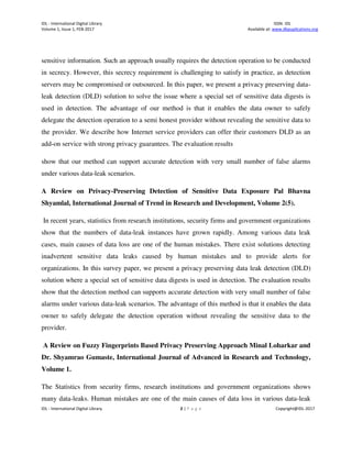 Design and Implementation of algorithm for detecting sensitive data leakage in P2P network | PDF ...