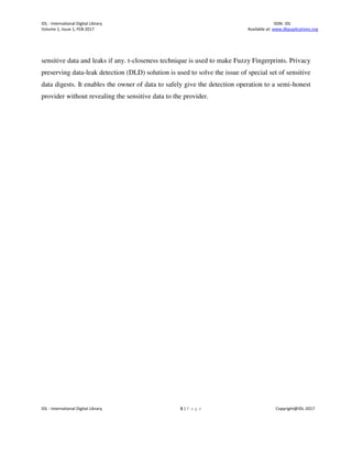 Design and Implementation of algorithm for detecting sensitive data leakage in P2P network | PDF ...