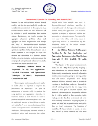 On Traffic-Aware Partition and Aggregation in Map Reduce for Big Data Applications | PDF