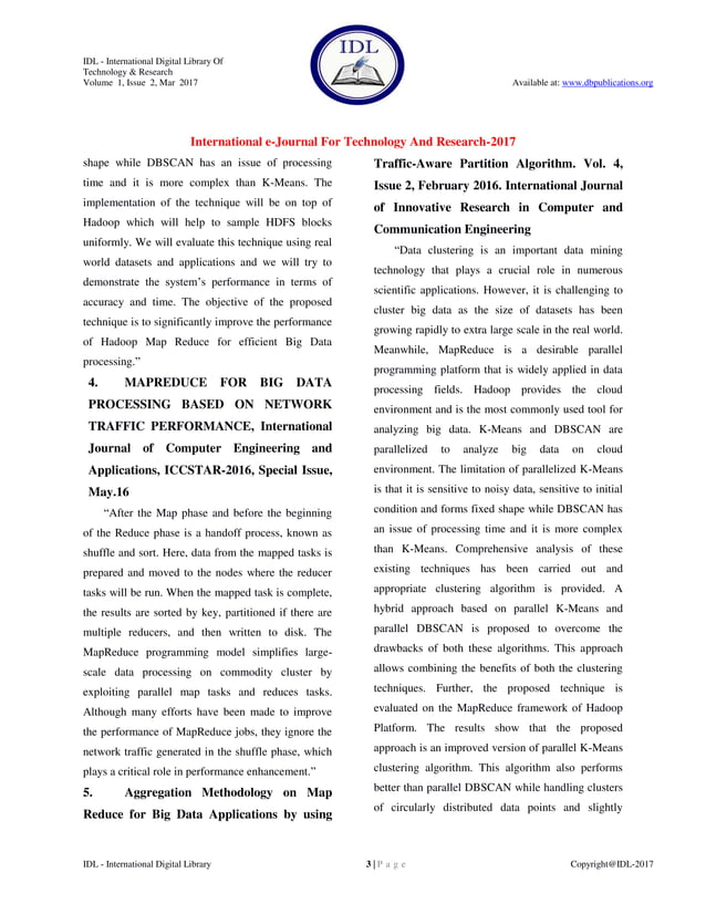 On Traffic Aware Partition And Aggregation In Map Reduce For Big Data Applications Pdf