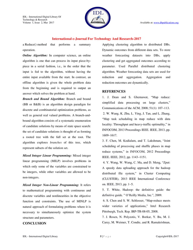 On Traffic Aware Partition And Aggregation In Map Reduce For Big Data Applications Pdf