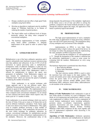 FPGA Implementation of High Speed 8bit Vedic Multiplier using Barrel Shifter | PDF