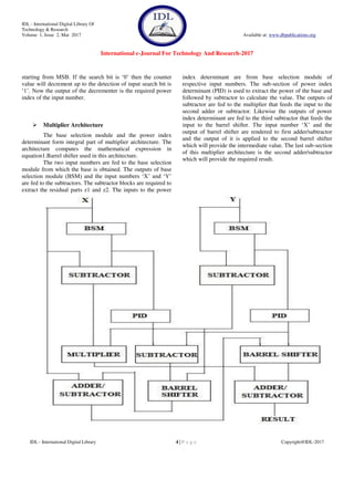 FPGA Implementation of High Speed 8bit Vedic Multiplier using Barrel Shifter | PDF