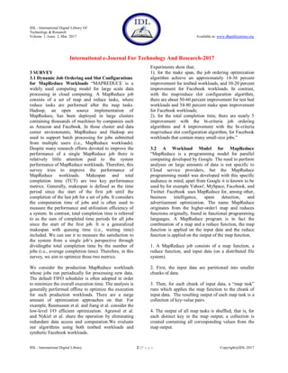 Map Reduce Workloads: A Dynamic Job Ordering and Slot Configurations | PDF