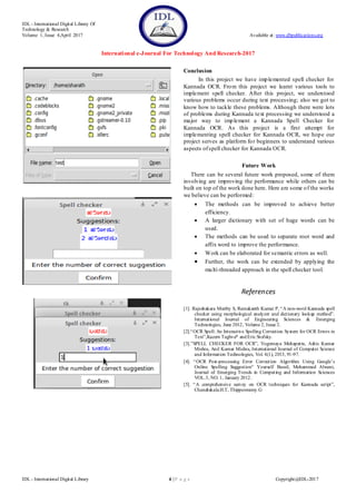 Spell checker for Kannada OCR | PDF | Computing | Technology & Computing