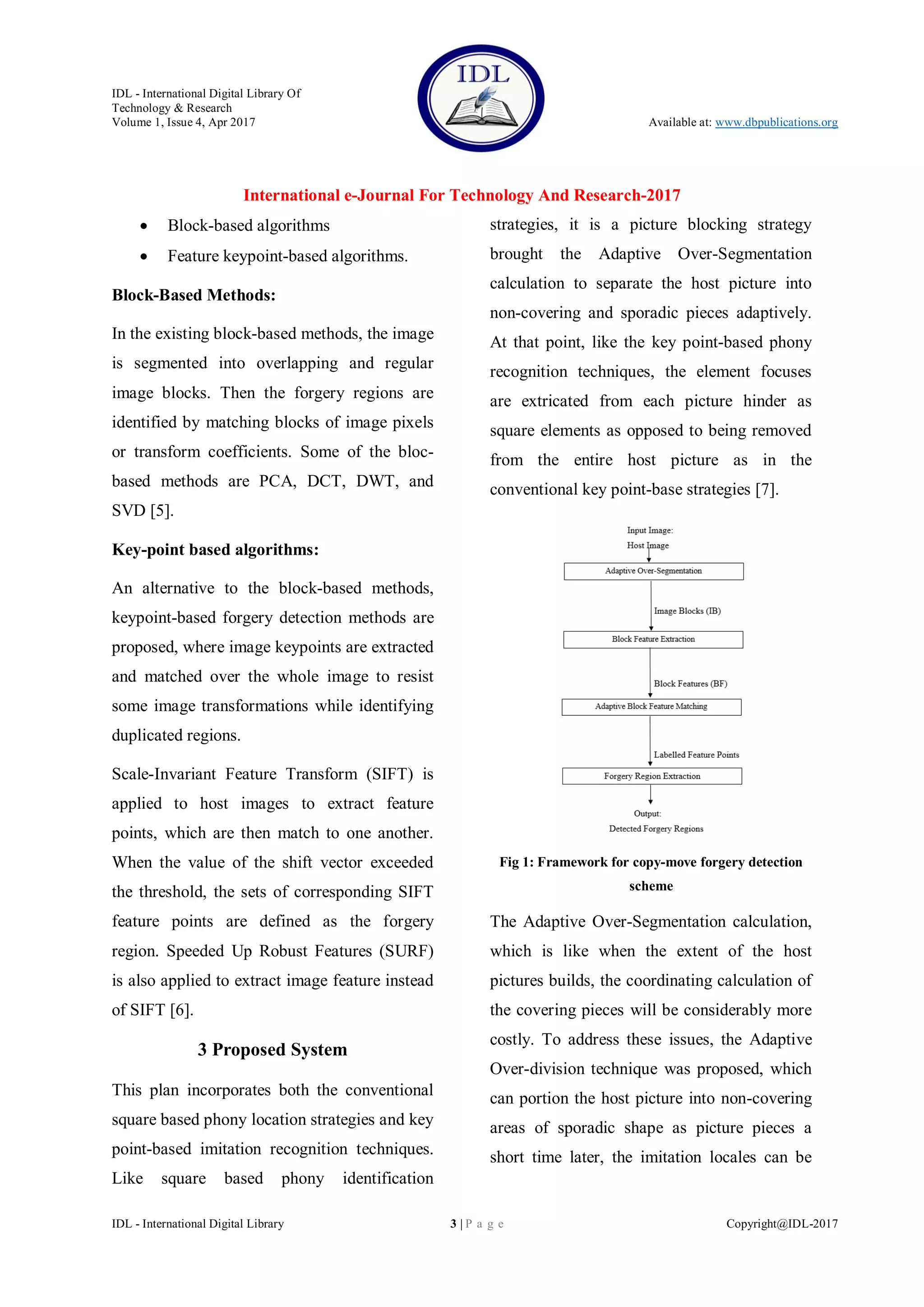 Image Forgery Detection Using Feature Point Matching and Adaptive Over Segmentation | PDF