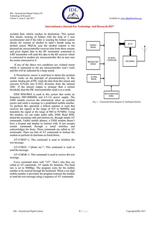 Intelligent Helmet for Road Safety | PDF