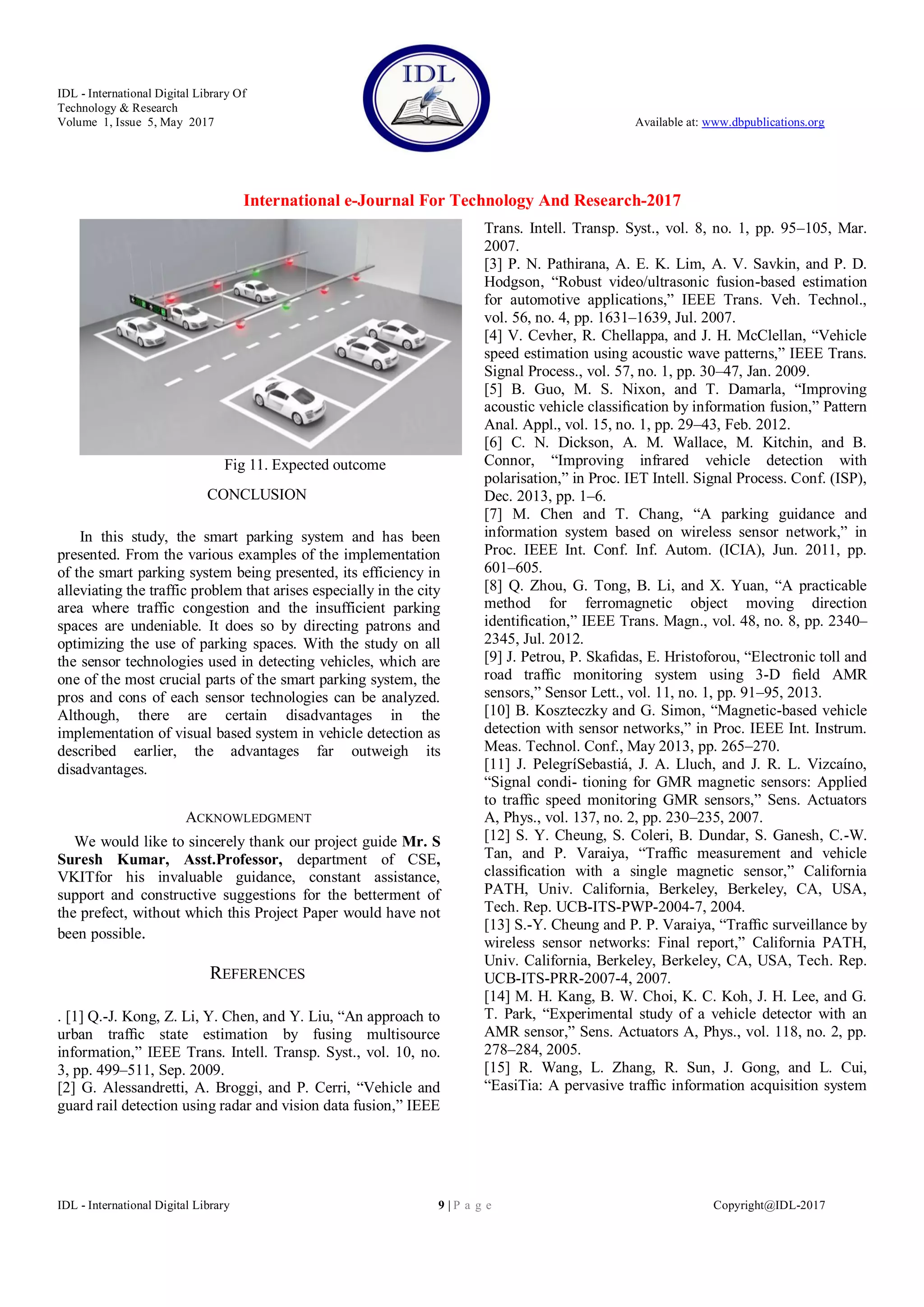 Smart Car Parking system using GSM Technology | PDF