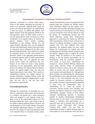 Cyber bullying Detection based on Semantic-Enhanced Marginalized Denoising Auto-Encoder | PDF