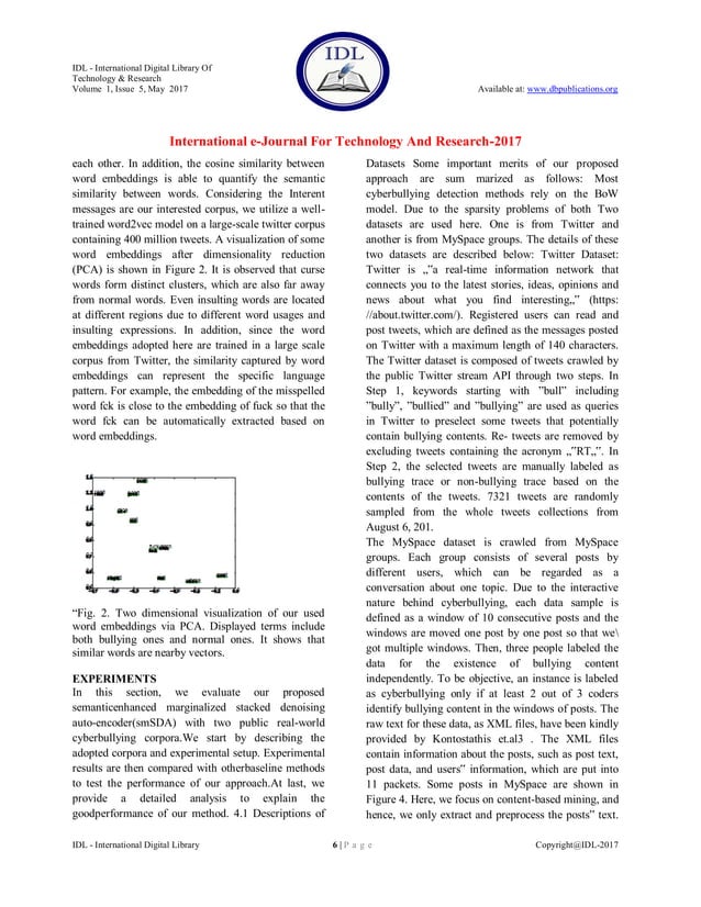 Cyber Bullying Detection Based On Semantic Enhanced Marginalized Denoising Auto Encoder Pdf