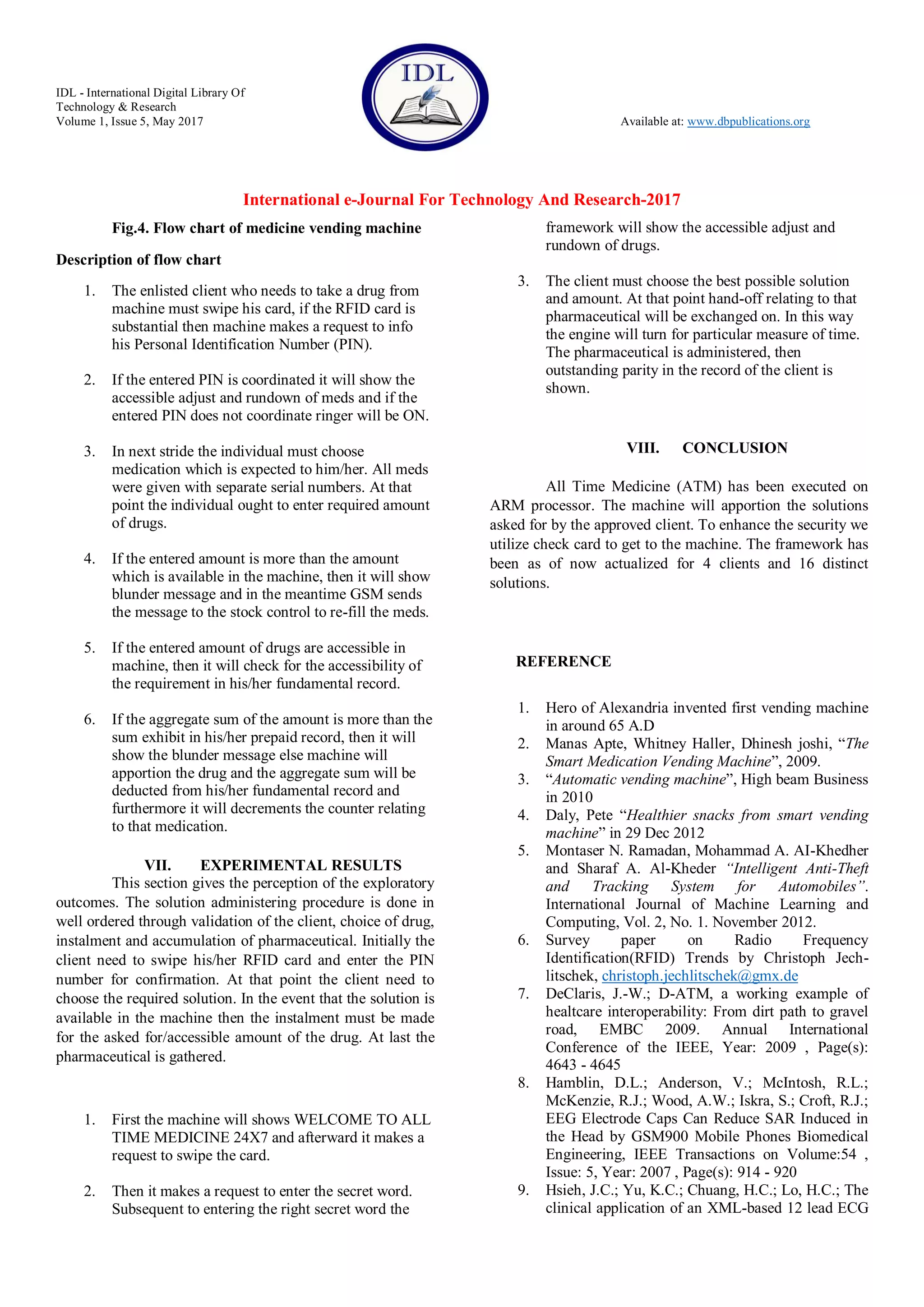 All Time Medicine Supply Using Vending Machine | PDF