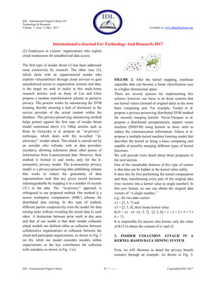 Collusion Attack: A Kernel-Based Privacy Preserving Techniques in Data Mining | PDF | Databases ...