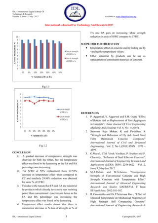 Temperature Effect on High Performance Concrete with Fibres | PDF ...