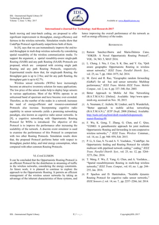 An Opportunistic Routing Protocol | PDF
