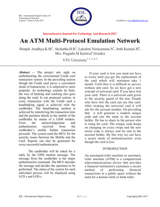An ATM Multi-Protocol Emulation Network | PDF