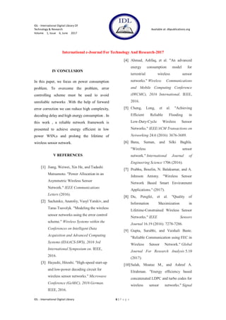 A survey on power- efficient Forward Error Correction scheme for Wireless Sensor Networks | PDF