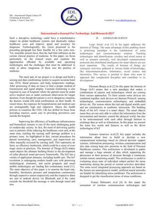 Survey of IOT based Patient Health Monitoring System | PDF