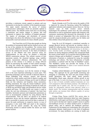 Survey of IOT based Patient Health Monitoring System | PDF