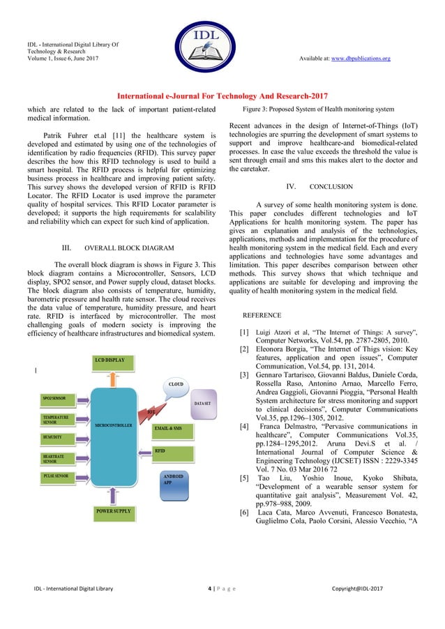 Survey of IOT based Patient Health Monitoring System | PDF