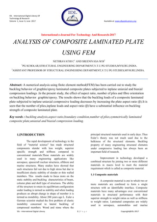 ANALYSIS OF COMPOSITE LAMINATED PLATE USING FEM | PDF