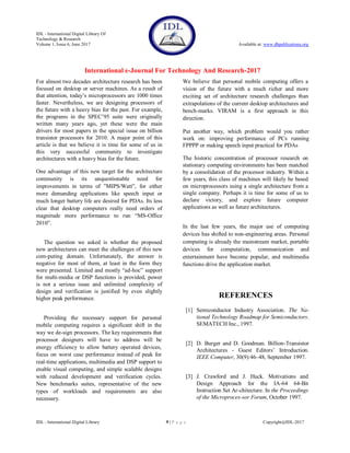 A New Direction for Computer Architecture Research | PDF