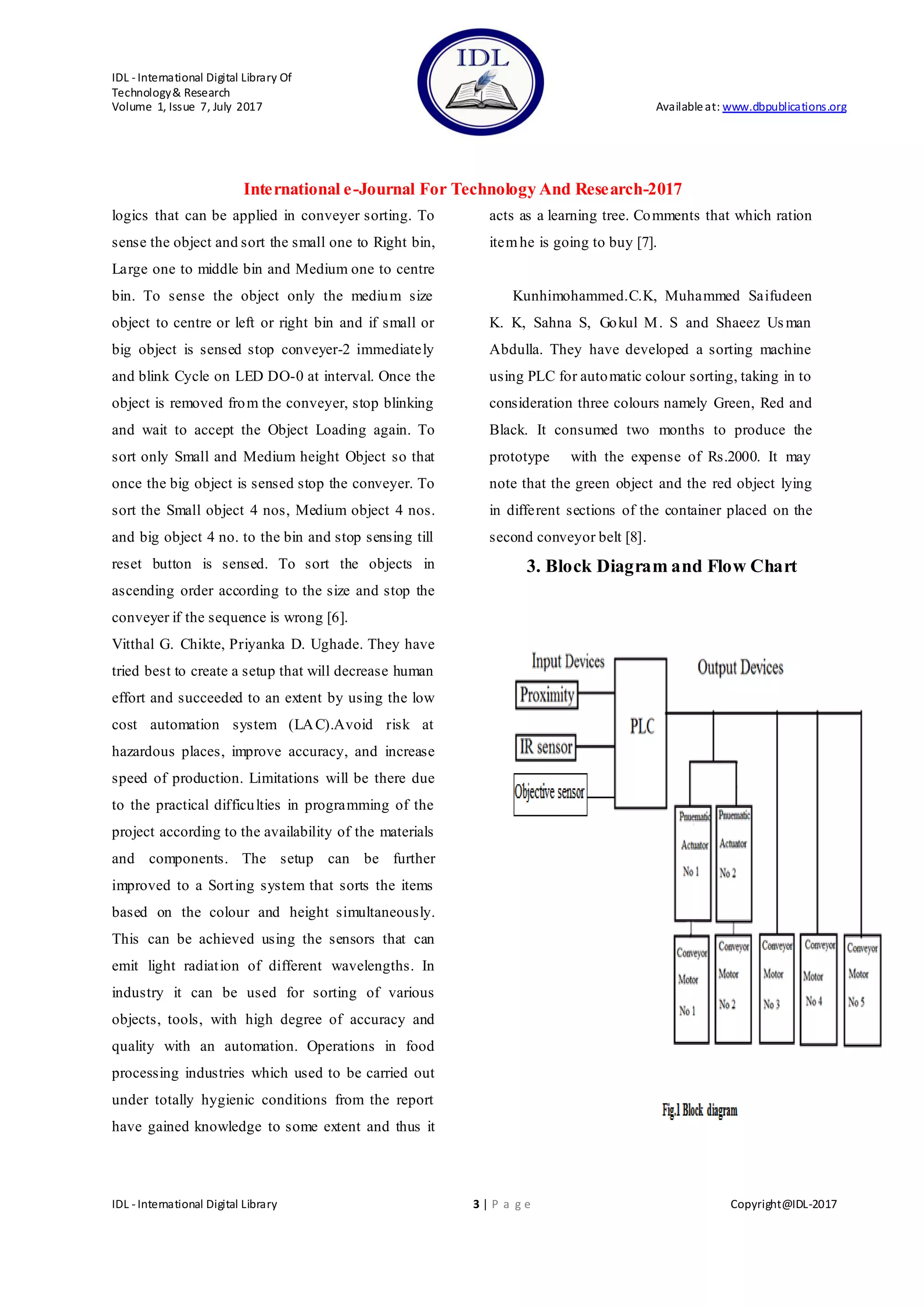 PLC Controlled Automated Multiple Conveyor System for Sorting Process | PDF