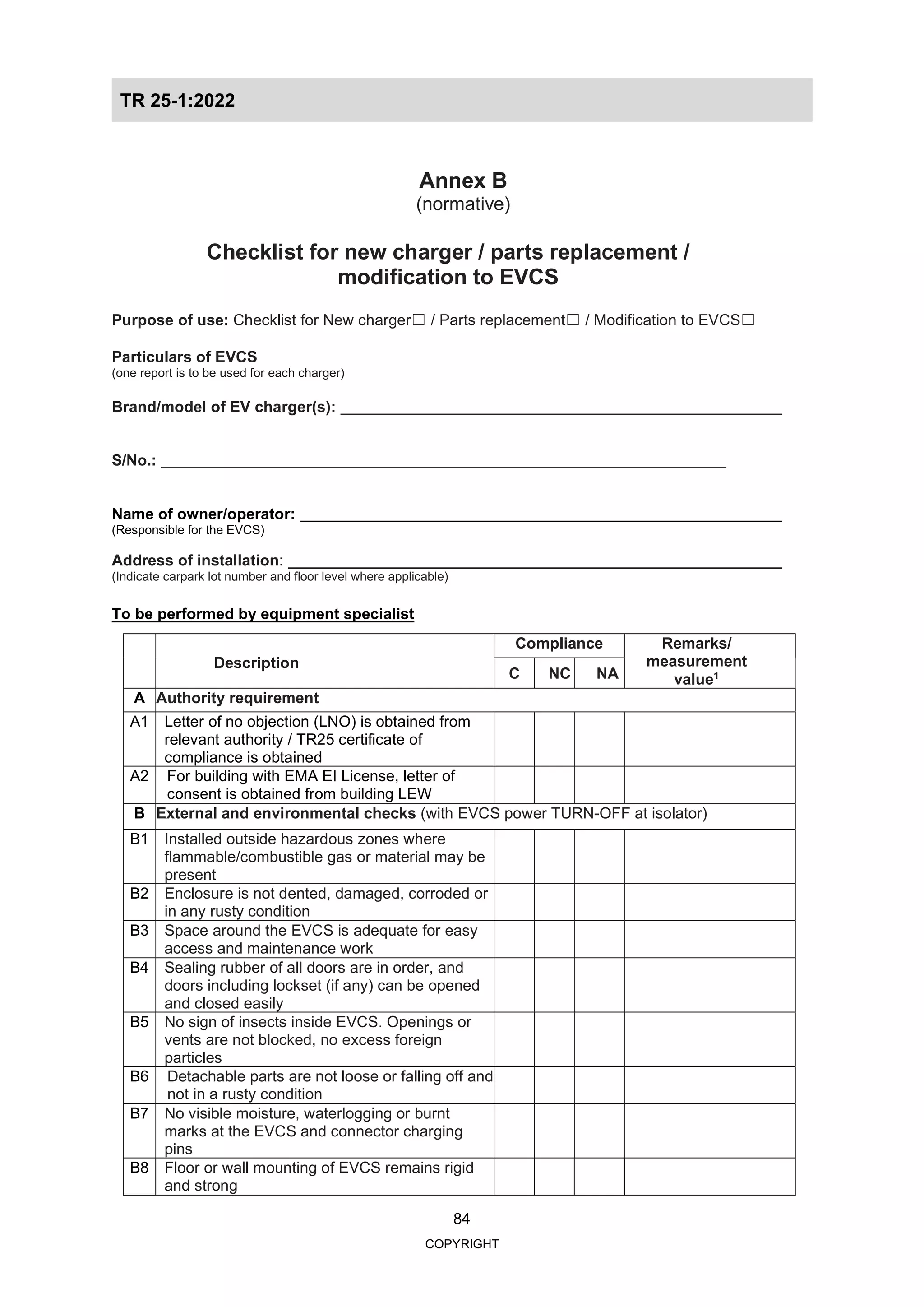 TR25-1 Annex B - T&C Checklist.pdf