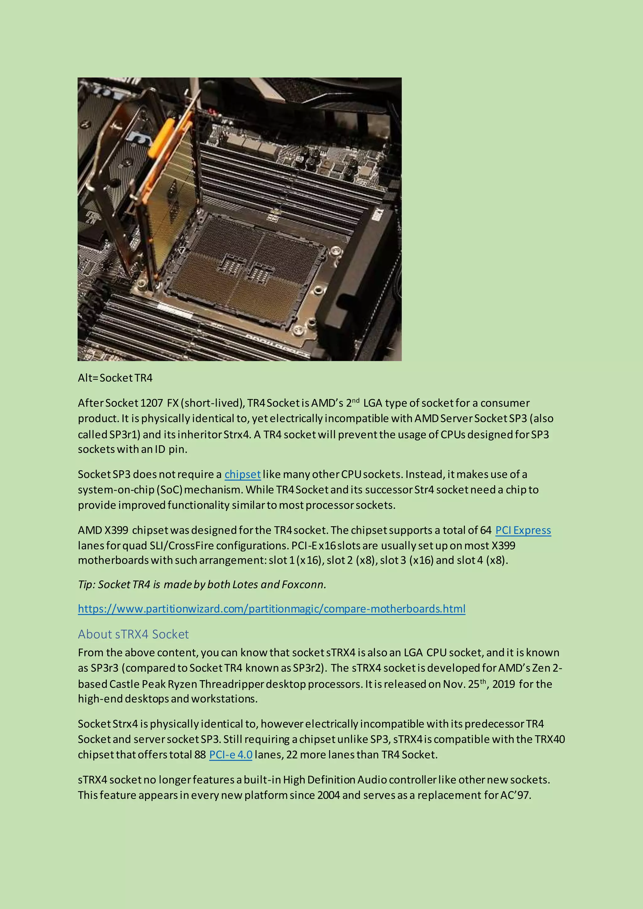 Tr4 motherboard | DOCX