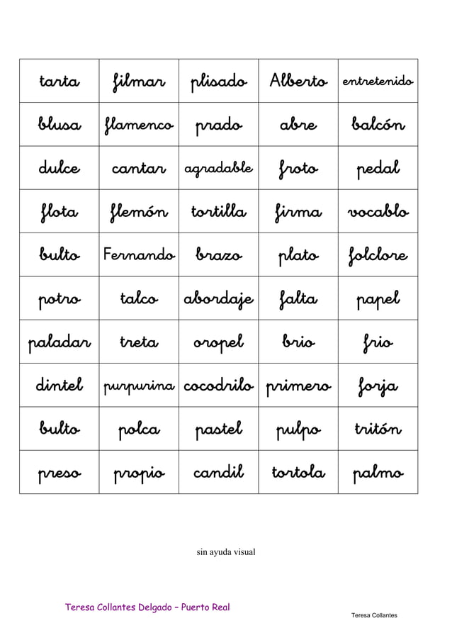 Silabas: Trabadas e inversas | PDF