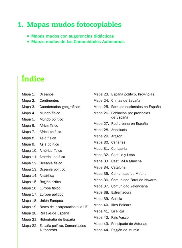 Hojas De Trabajo Con Claves De Mapas