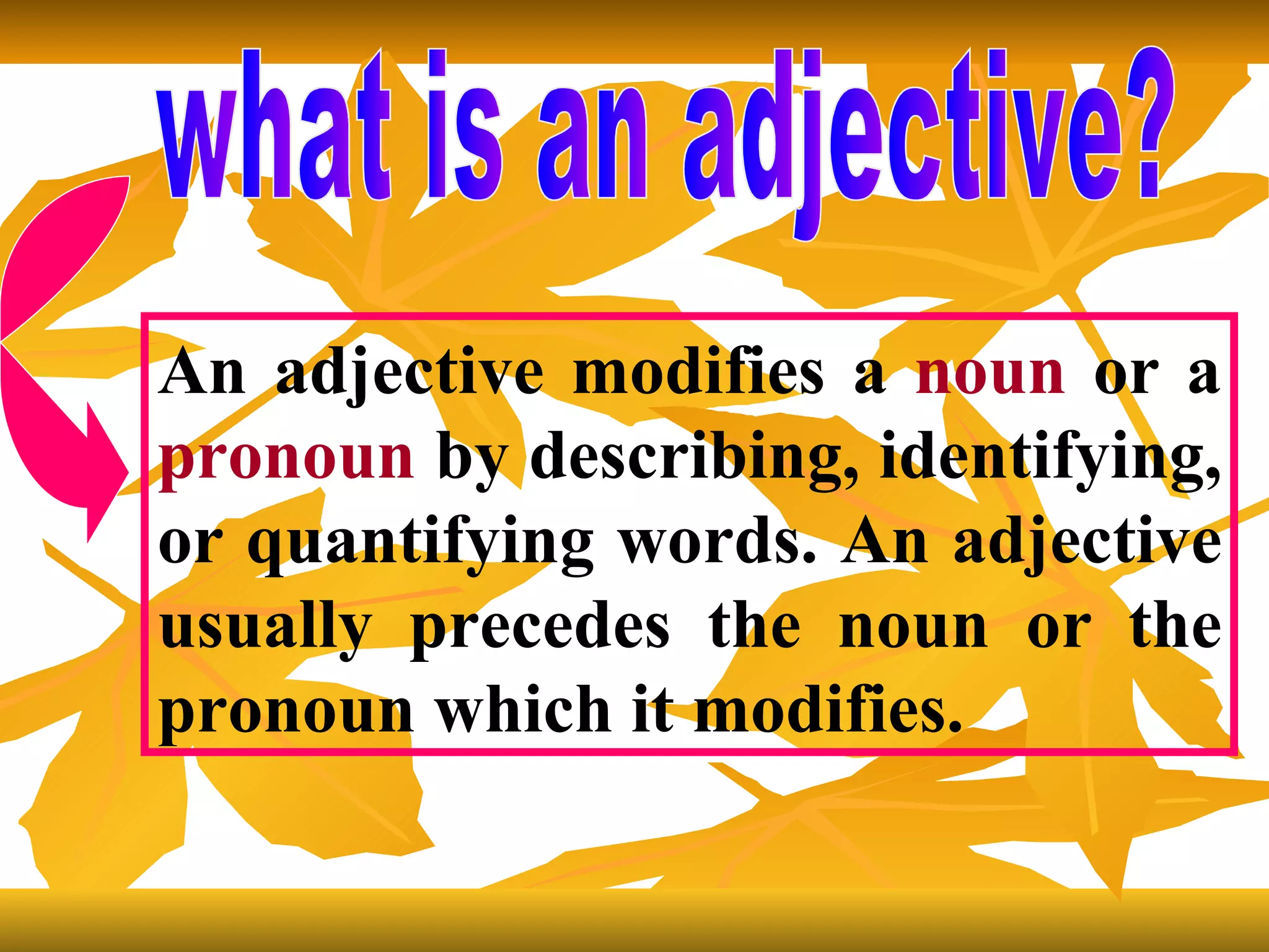 adjective | PPT