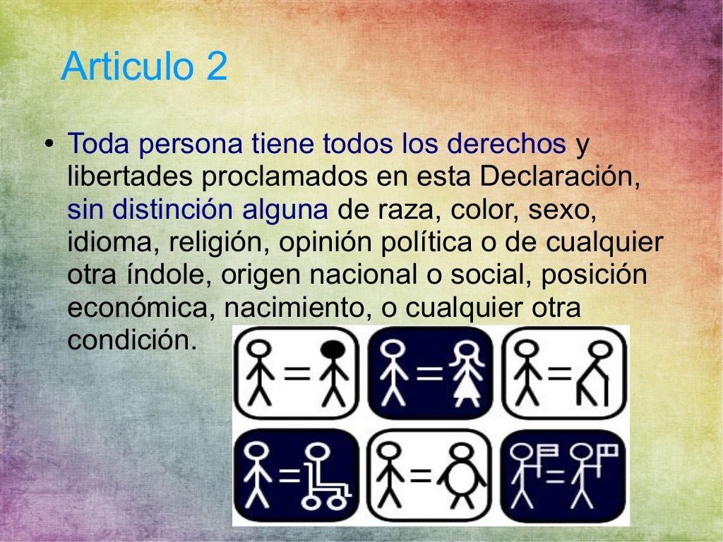 Declaración de los Derechos humanos: Artículo 2