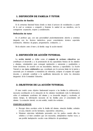 Trabajo. el tutor y la familia | DOCX