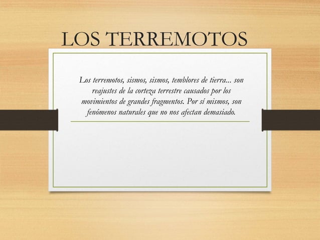 Presentacion de los Terremotos | PPT
