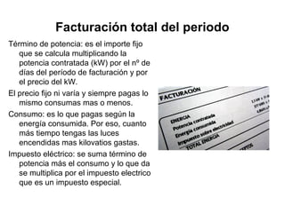 Factura corriente electrica | PPT