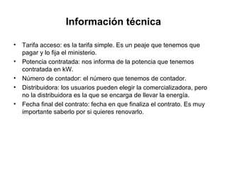 Factura corriente electrica | PPT