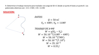 EJERCICIOS DE ELECTROSTÁTICA - Inst. electricas | PPTX