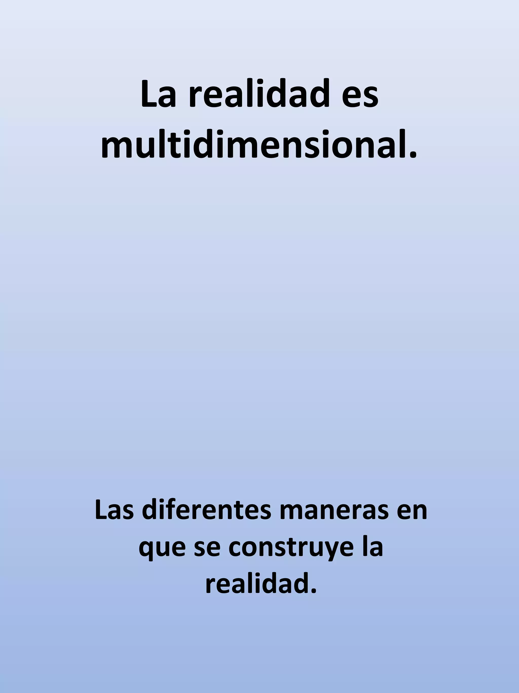 La realidad es multidimensional | PDF | Descarga Gratuita