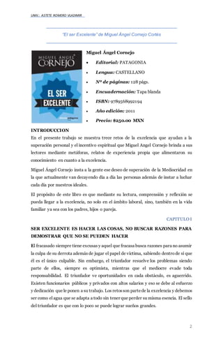 Trabajo 1 el ser excelente | DOCX