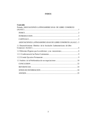 ASOCIACIONES LATINOAMERICANAS DE LIBRE COMERCIO (ALALC) | DOCX
