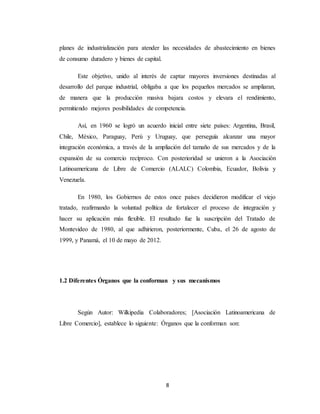 ASOCIACIONES LATINOAMERICANAS DE LIBRE COMERCIO (ALALC) | DOCX